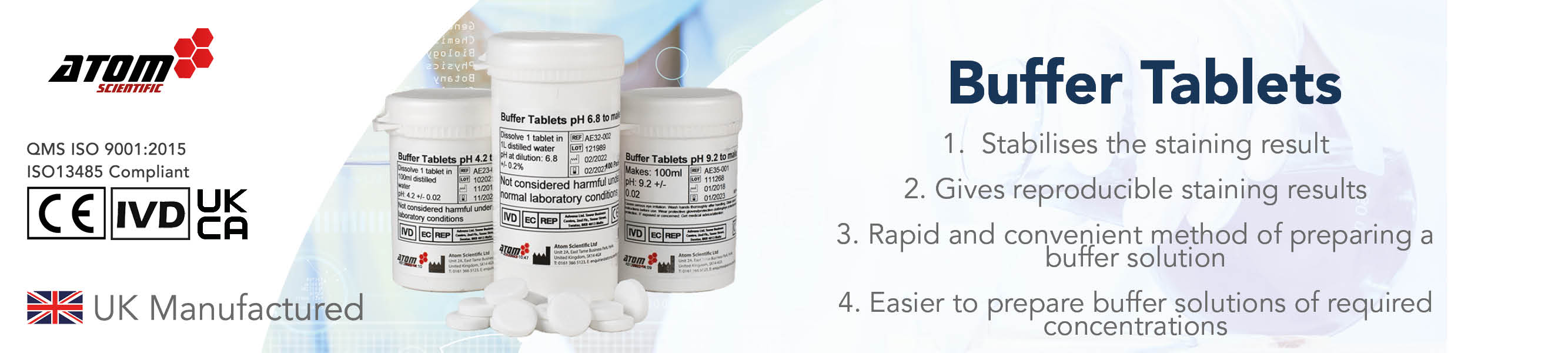 Atom Scientific | High Quality UK Made Chemicals and Labware Products